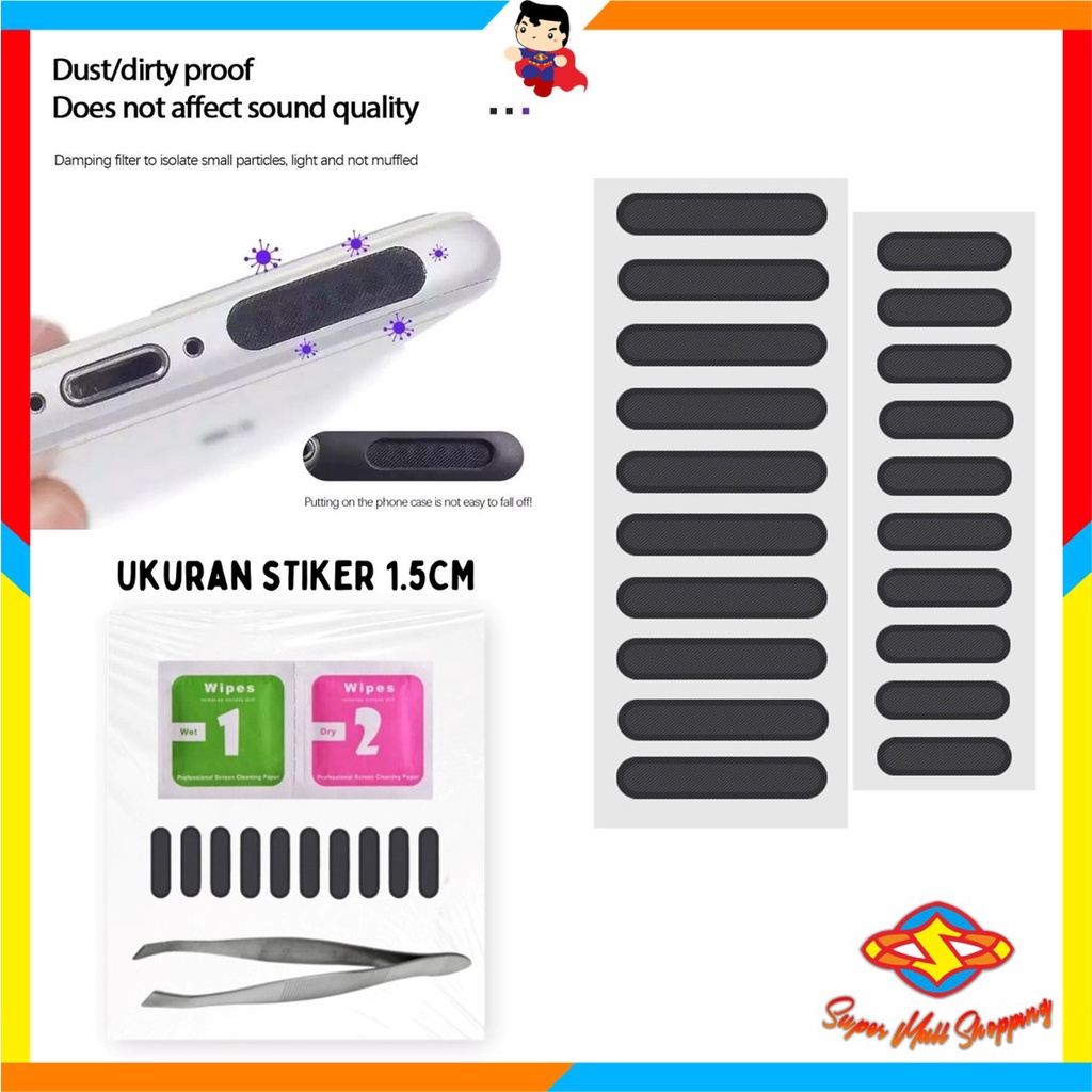 Jual SMS STIKER PENUTUP LUBANG SPEAKER ANTI DEBU ISI 10 PCS STICKER ...