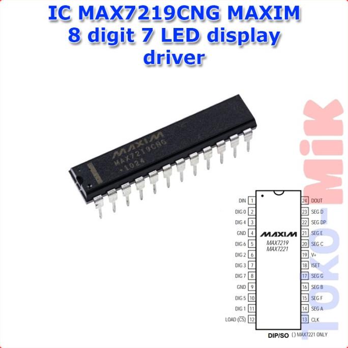 Jual Ic Max7219cng Max7219 Maxim 8 Digit Led Display Driver Dip24 Dip 24p Tok Mi Murah Shopee 