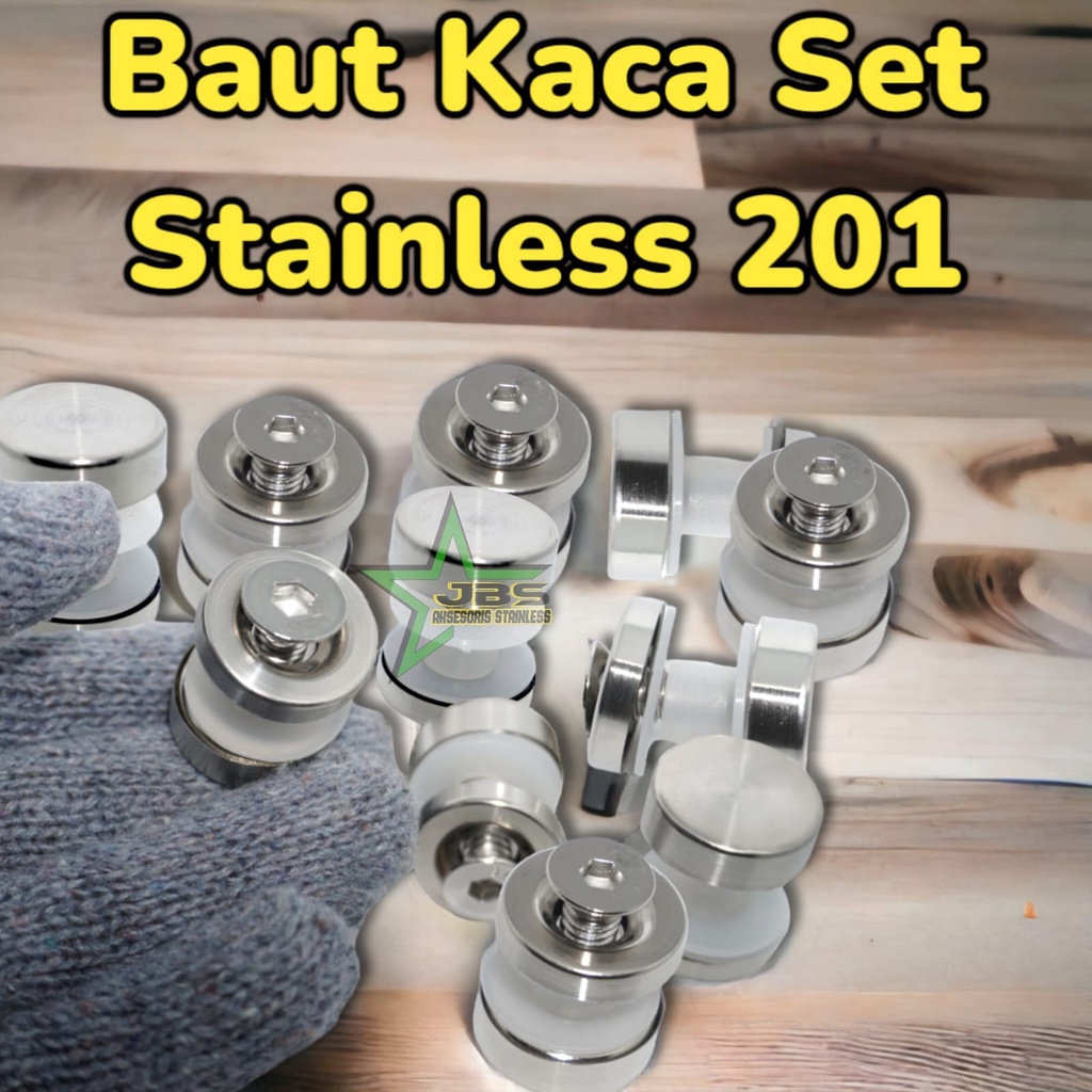 Jual BAUT KACA SET STAINLESS STEEL SUS 201 | Shopee Indonesia