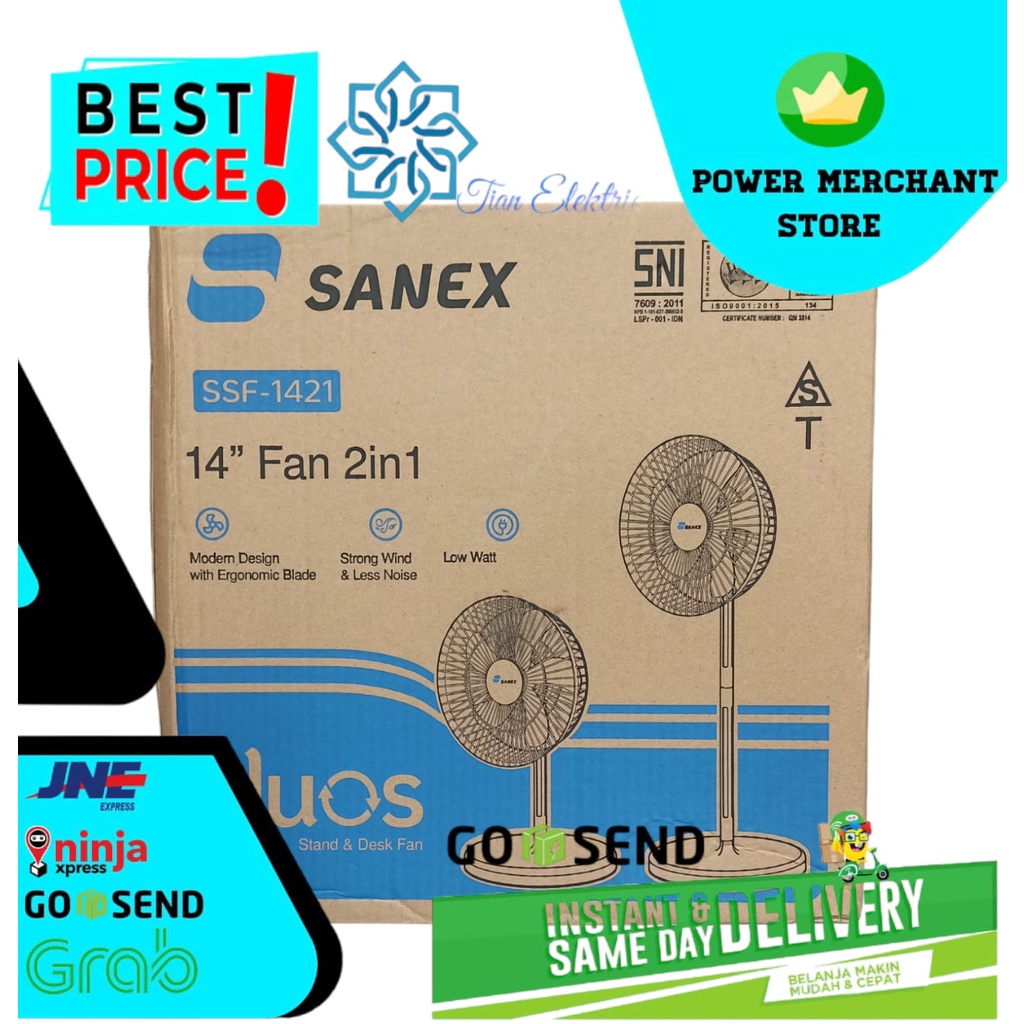 Jual SANEX SSF-1421 Stand Fan 2IN1 14 Inch | Shopee Indonesia