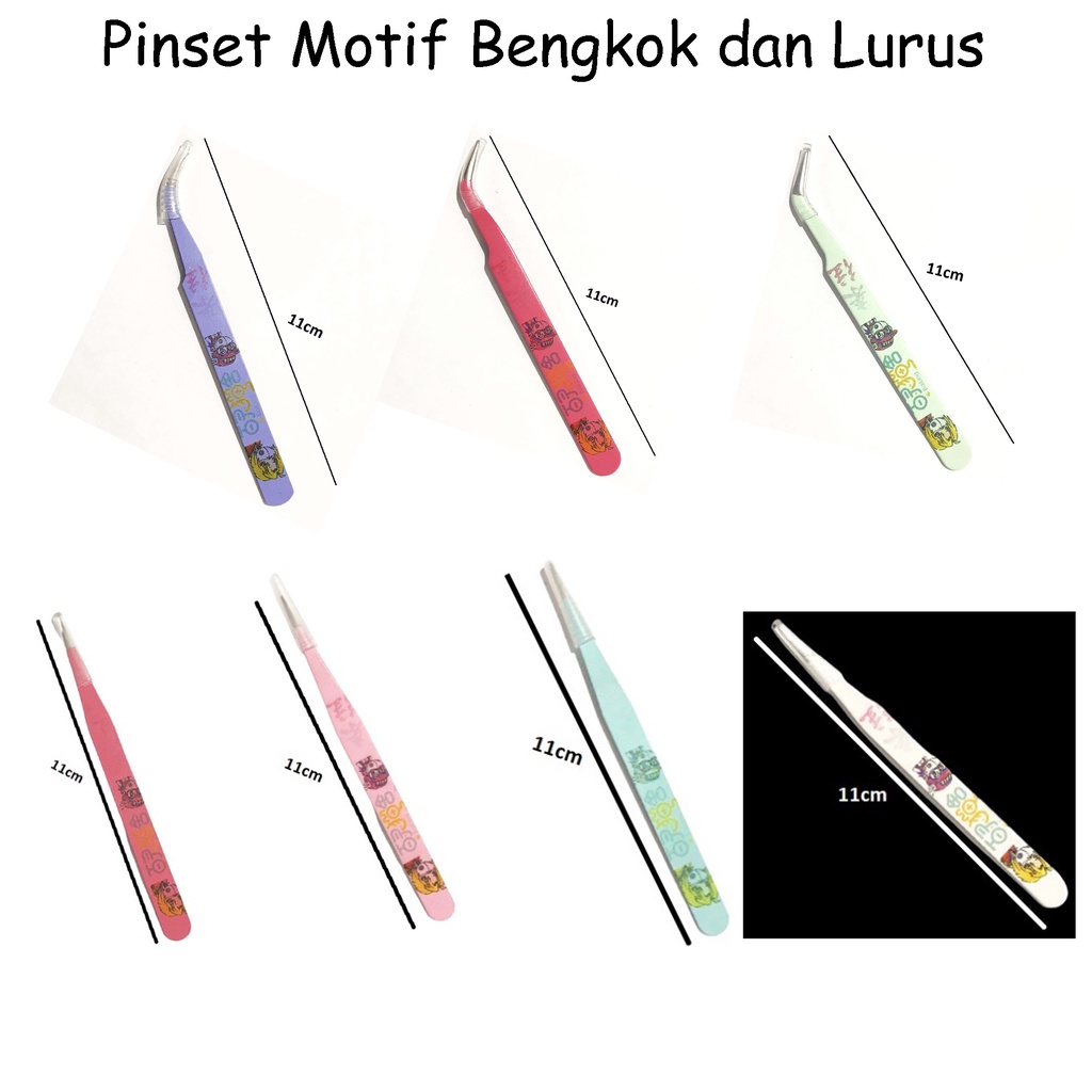 Jual Tweezer Sticker / Pinset Model Bengkok / Lurus MOTIF - Harga/pc ...