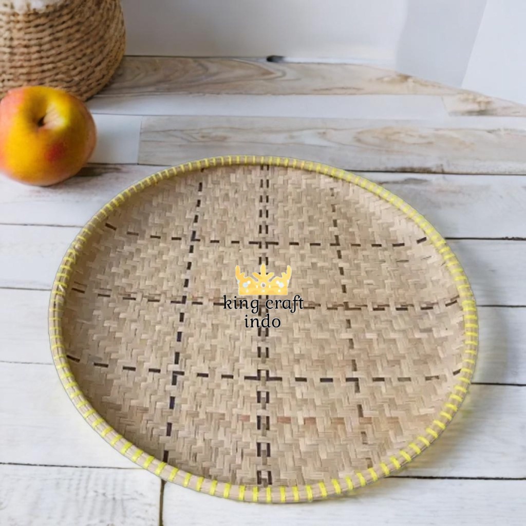 Jual Tampah Bambu Nampan Anyaman 40 45 cm Cecempeh Tumpeng Nyiru ...