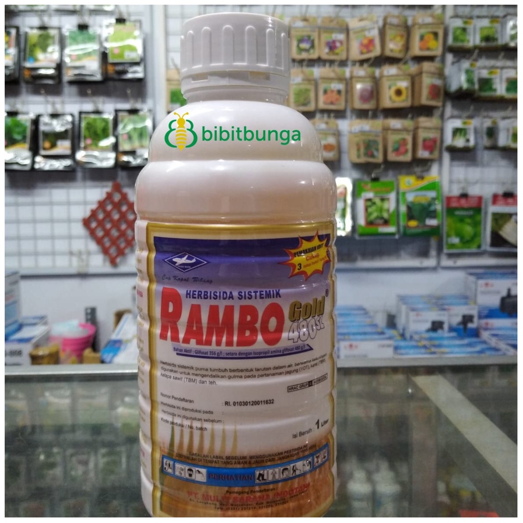 Jual Rambo Gold 1 Liter Racun Rumput Obat Pembasmi Gulma Liar Herbisida ...