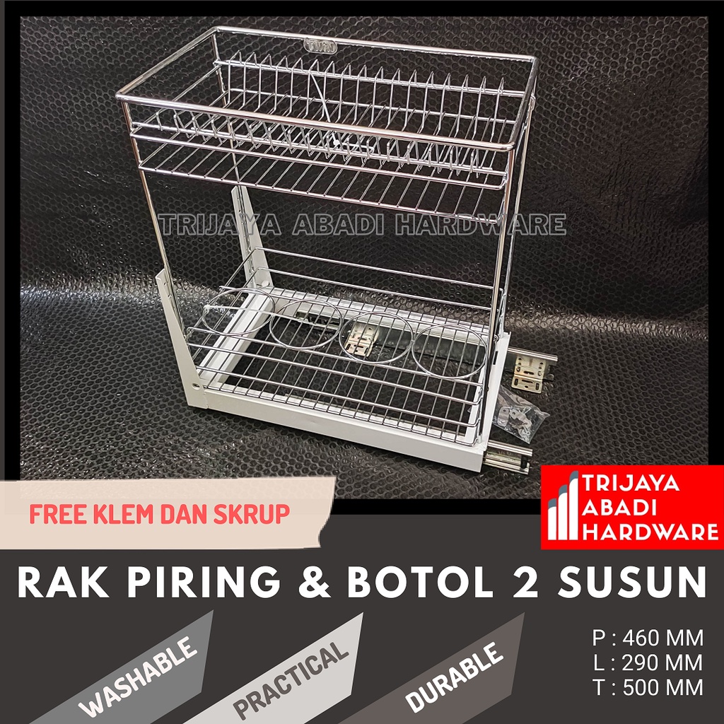 Jual Rak Botol 2 Susun TMB 23056 / 23556 / 24056 Rak Piring Dapur ...