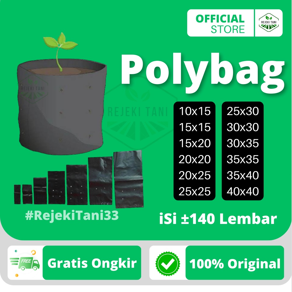 Jual Paket Polybag Tanaman Tebal Isi Ratusan Plastik Polibag polibek ...