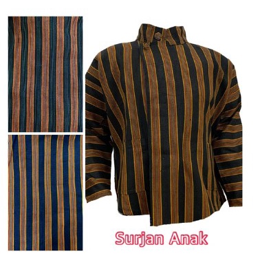 Jual Surjan Baju Adat Jawa Kemeja Lurik Anak Dewasa Laki-laki dan Perempuan | Shopee Indonesia