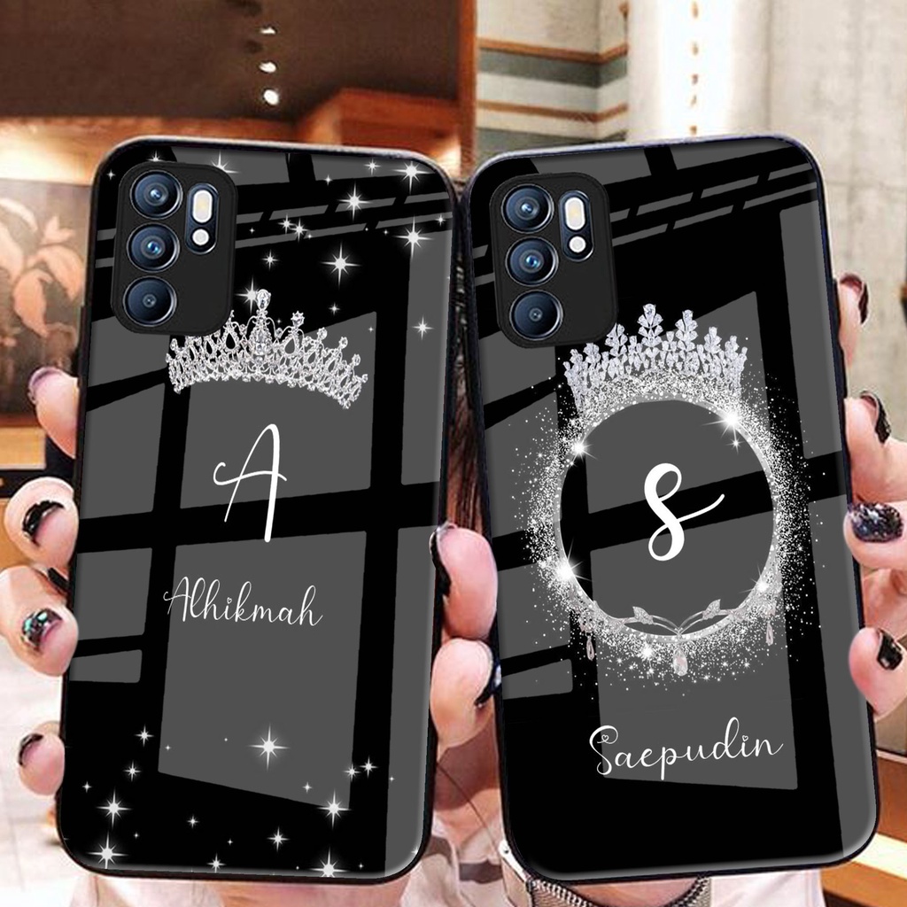 Jual [Custom Case Nama Elegant [ Bahan Softcase Kaca Kilau For All Type O*po / V*vo / X*aomi / R ...