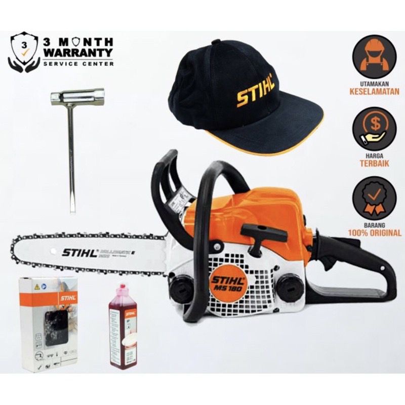 Jual CHAINSAW STIHL MS 180 SENSO MS180 Gergaji Kayu 16 inch Bar GIGI | Shopee Indonesia
