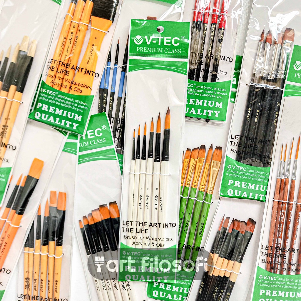 Jual V-TEC Paint Brush Set | Kuas Lukis | Shopee Indonesia