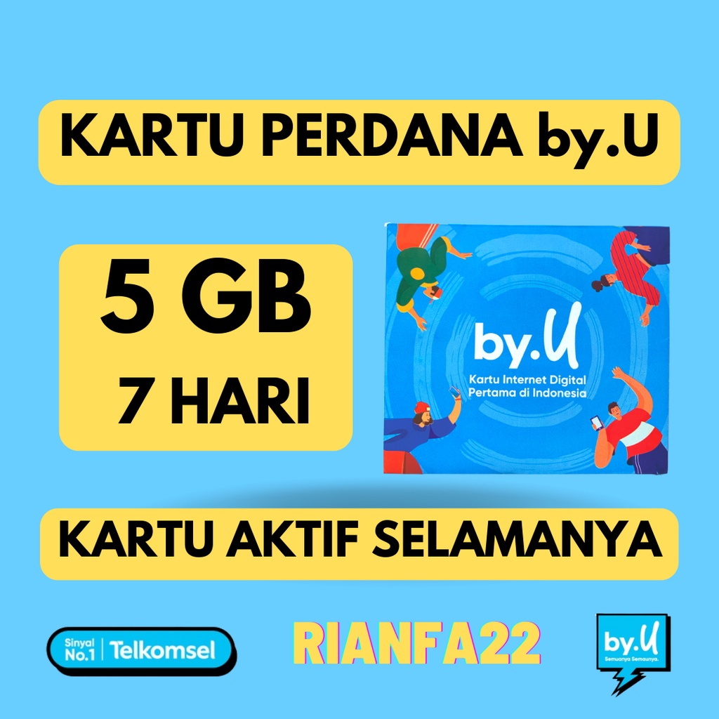 Jual Kartu Perdana byU by U Kuota 5 GB 7 HARI | Shopee Indonesia