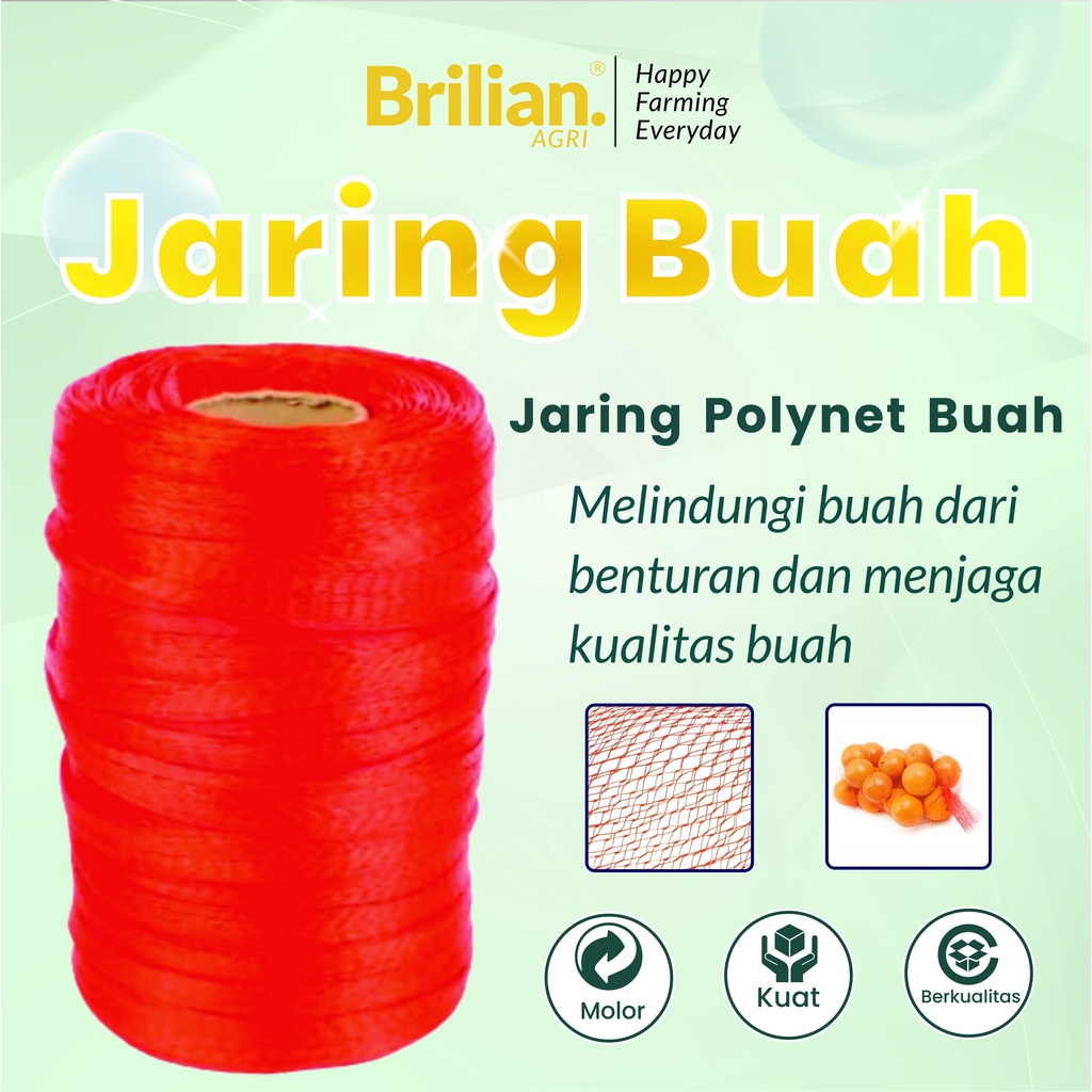 Jual BRILIAN - Jaring Buah Polynet / Polynet Roll Best Fresh | Shopee ...