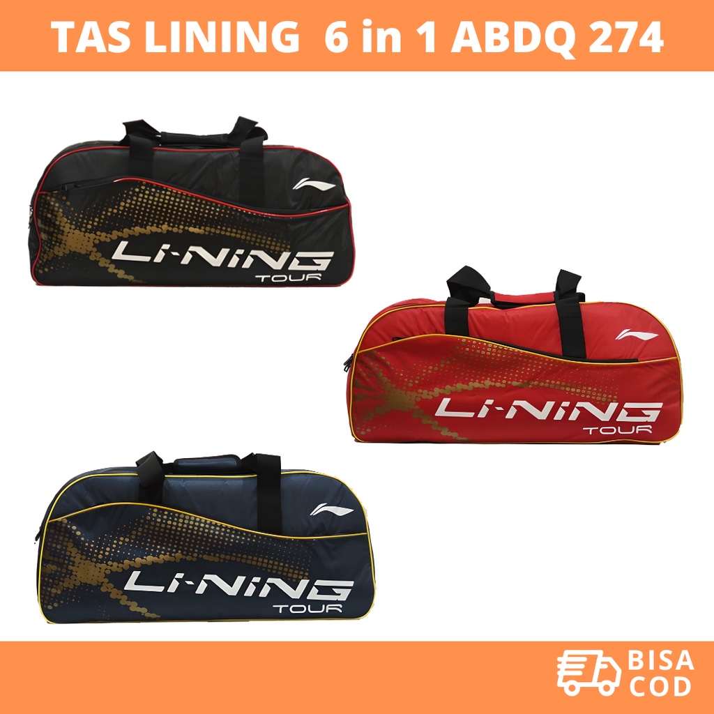 Jual Tas Raket Lining Li-ning 6 in 1 ABDQ274 Original | Shopee Indonesia