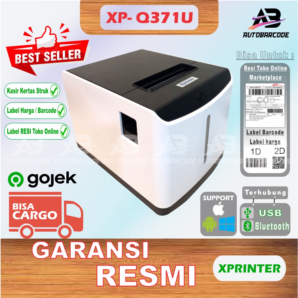 Jual Printer Dual Mode Xprinter XP-Q371U Bluetooth Thermal 80MM Kertas ...