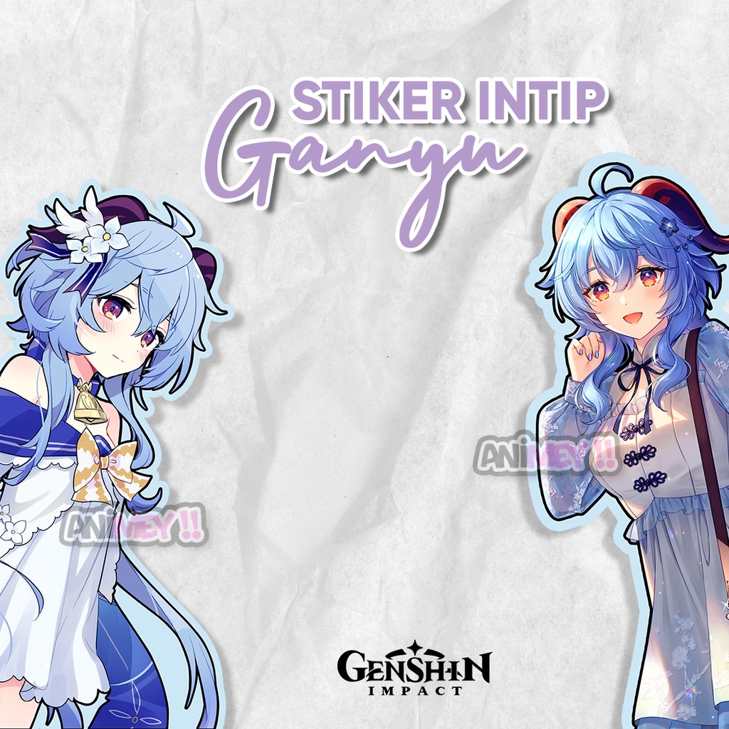 Jual Stiker Intip Samping Ganyu Genshin Imapct / Sticker Anime ...