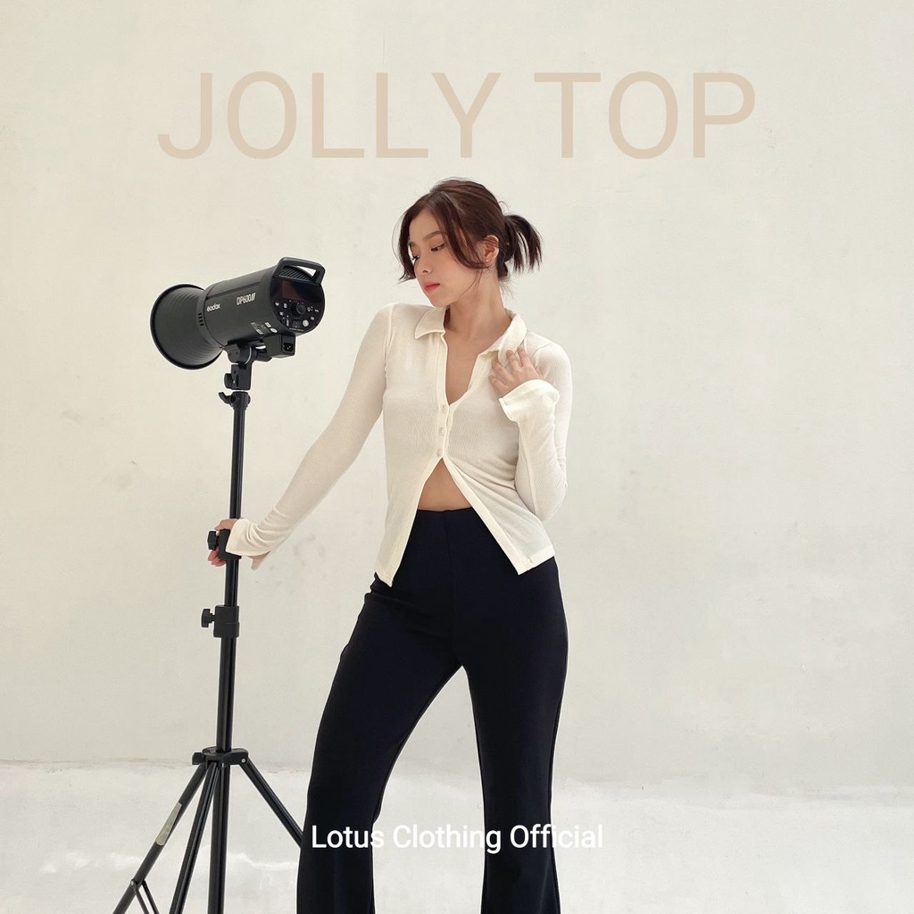 Jual LOTUS Jolly Top - Long Sleeve Premium - Knit Top Kerah Slim ...