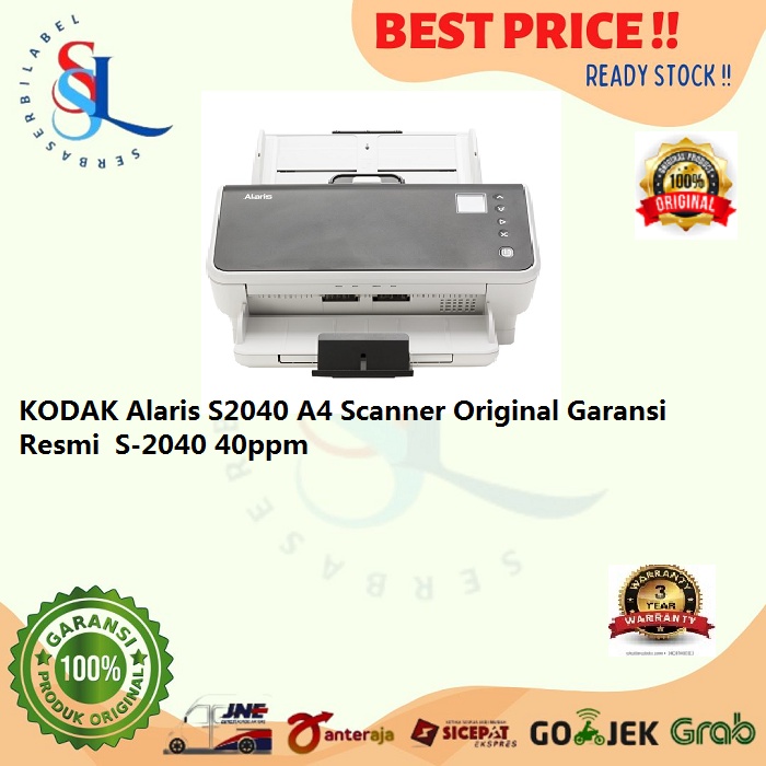 Jual KODAK Alaris S2040 A4 Scanner Original Garansi Resmi | S-2040 ...