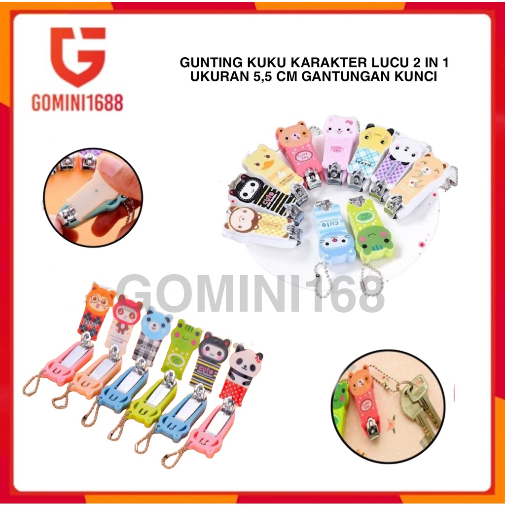 Jual Gunting Kuku Motif Karakter Ukuran 5.5 Cm Multifungsi Souvenir ...