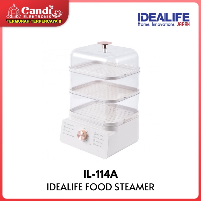 Jual IDEALIFE Food Streamer Pengukus Makanan 3 Layer IL-114A | Shopee ...