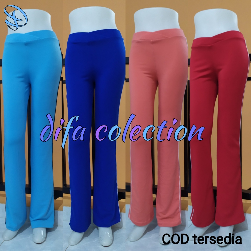 Jual Celana Trening Senam Wanita Model Panjang Variasi Pinggir Lis Satu ...