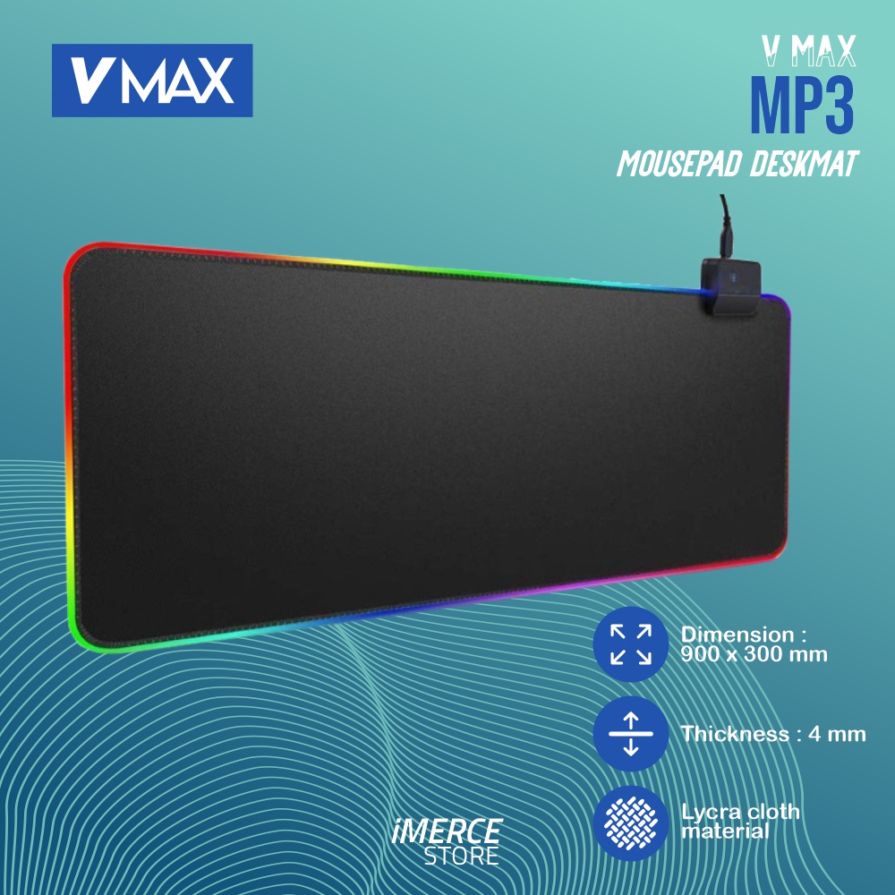 Jual V-MAX Gaming RGB Mousepad Deskmat Jumbo XL Desk Mat Besar Polos ...