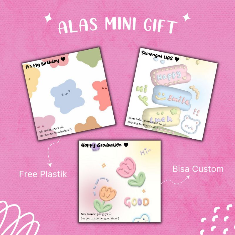 Jual Alas Mini Gift / Alas Kertas Mini Gift Custom | Shopee Indonesia