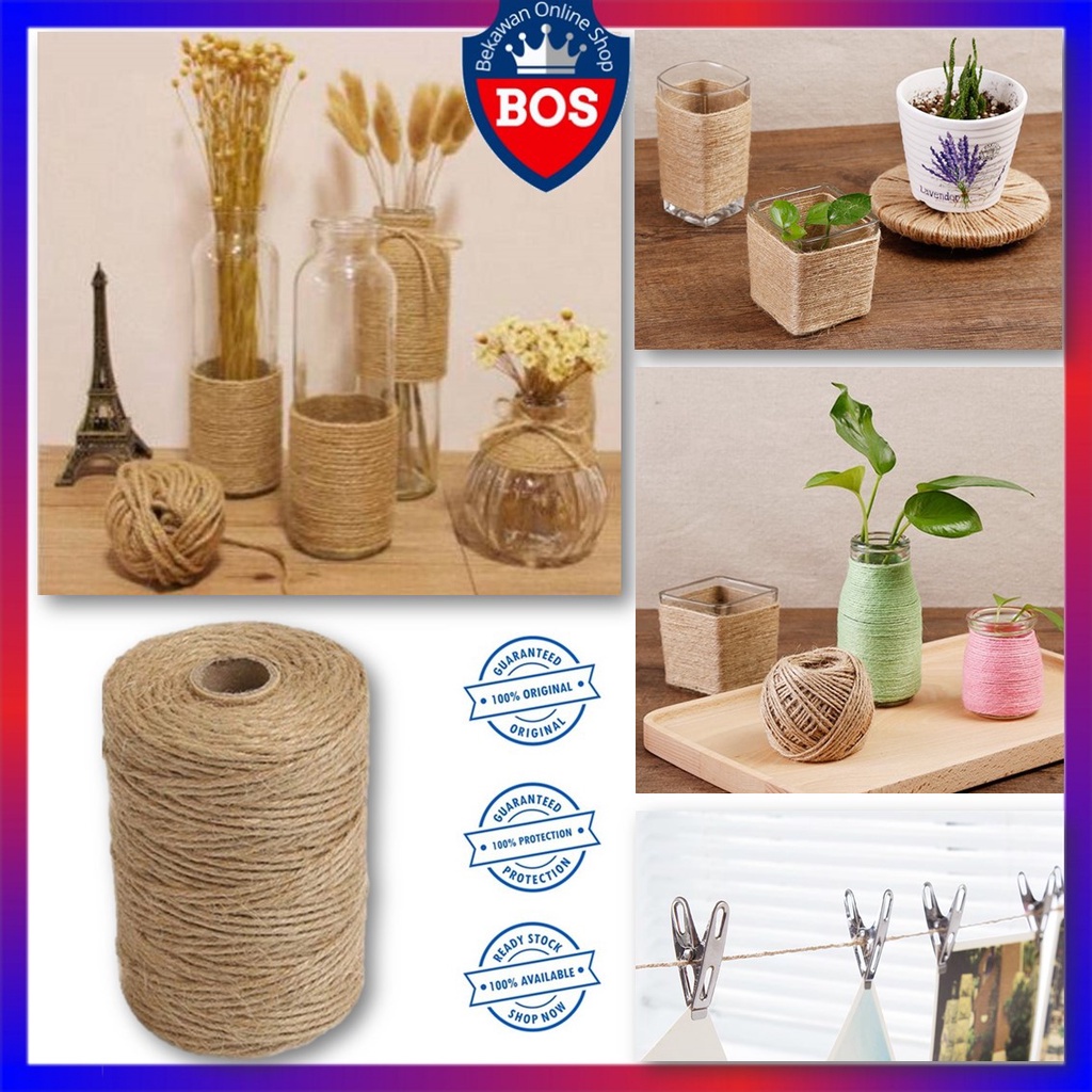 Jual Market1688 Tali Rami Roll Murah 3Ply 100 Meter Tali Jerami Hemp ...