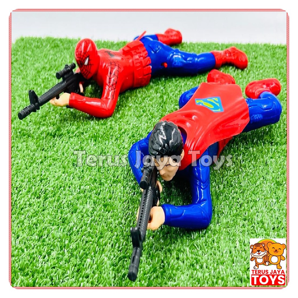 Jual Mainan Merangkak captain america spiderman hulk dan superman ...