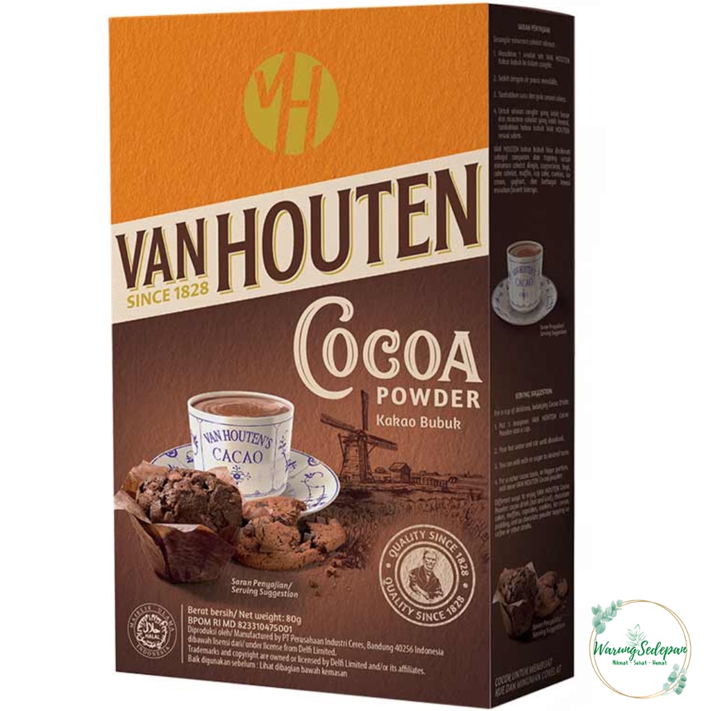 Jual Van Houten Coklat Bubuk 45gr Coklat Kakao Bubuk | Shopee Indonesia