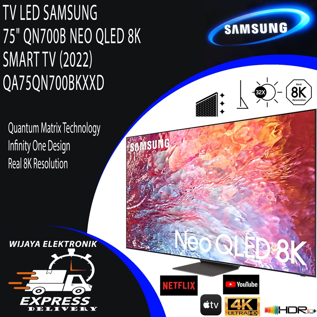 Jual TV LED 75 INCH SAMSUNG 75QN700B NEO QLED 8K (2022) | Shopee Indonesia