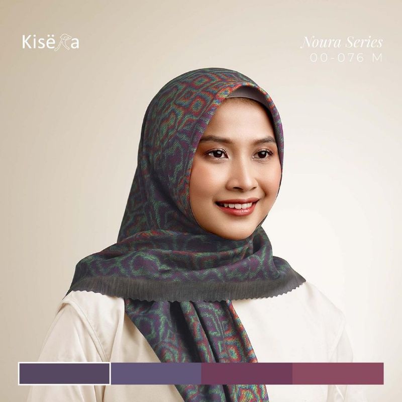 Jual Kerudung Hijab 4 Warna 1 Motif Artificial Texture, Jilbab Praktis Cantik "Noura 00-076 M ...