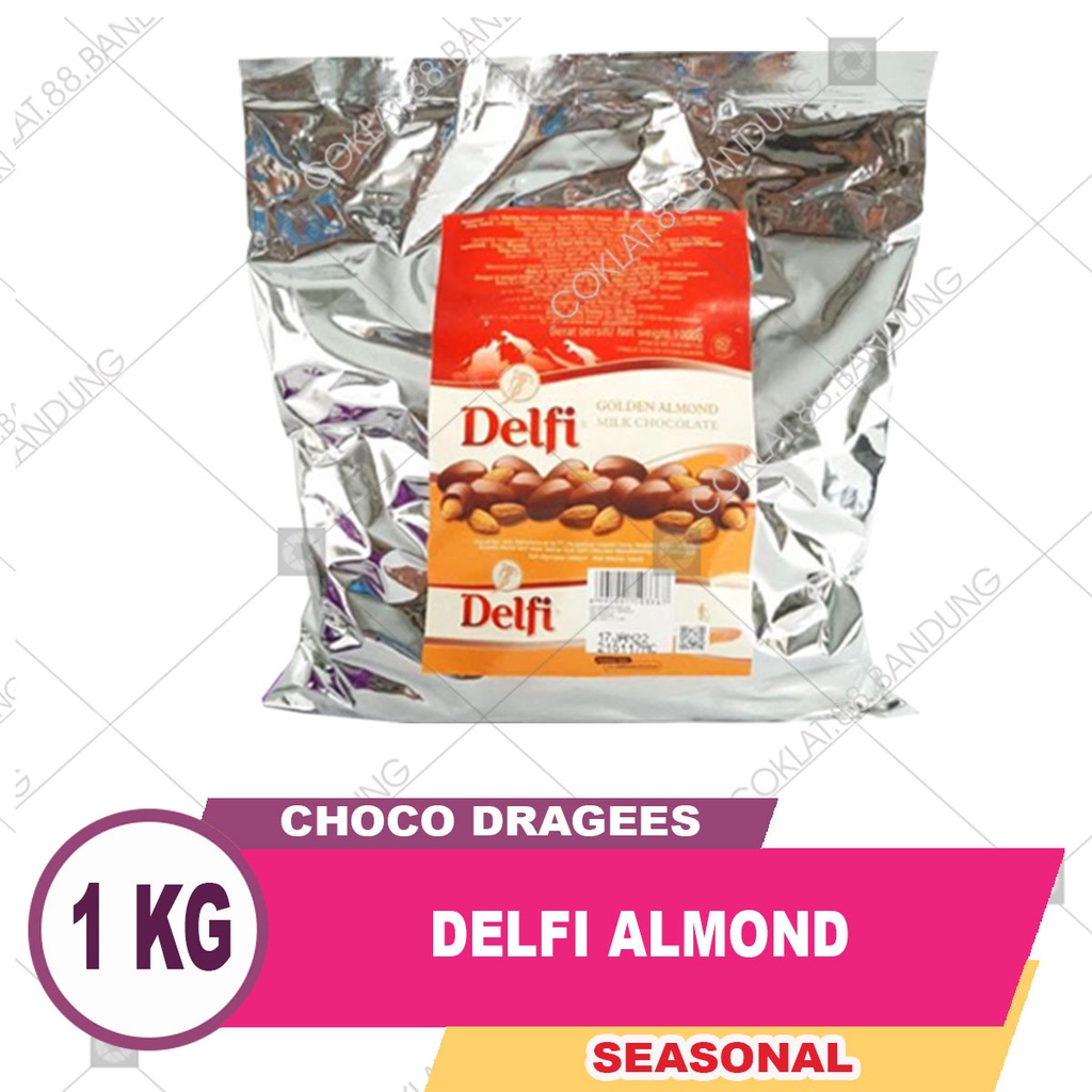 Jual Delfi Almond 1kg Coklat Choco Dragees Bulk Isi Kacang Almond 1 Kg ...