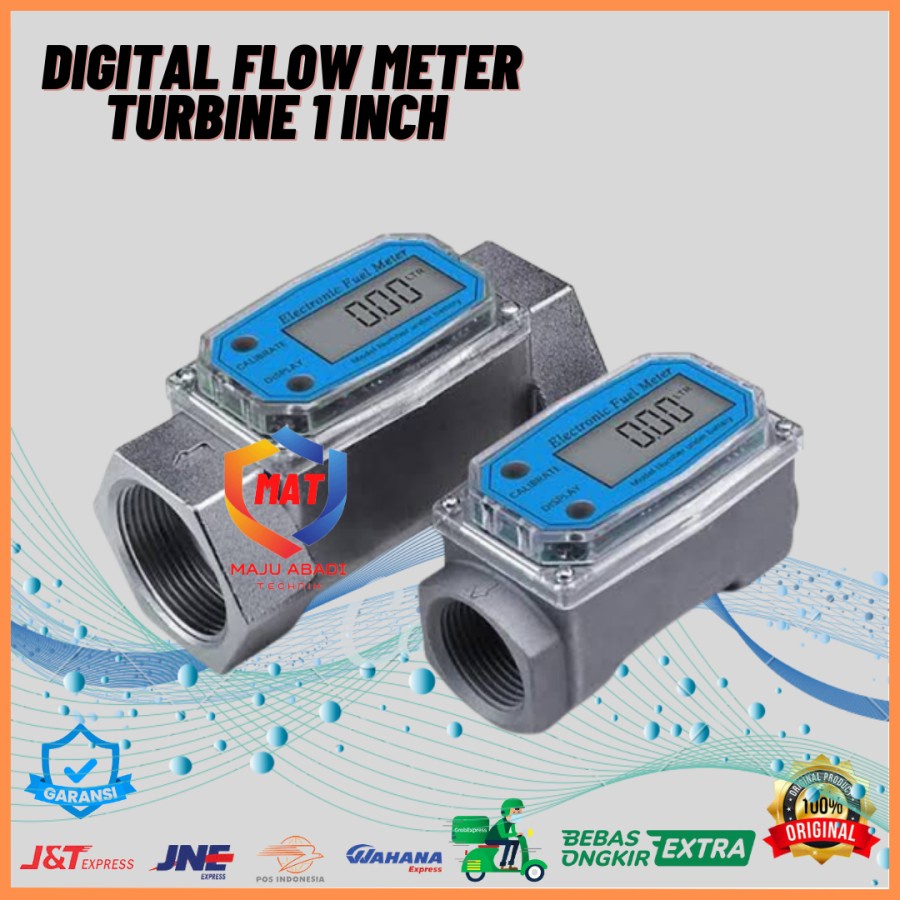 Jual DIGITAL FLOW METER TURBINE 1INCH FLOW METER SOLAR/AIR DIGITAL 1 ...