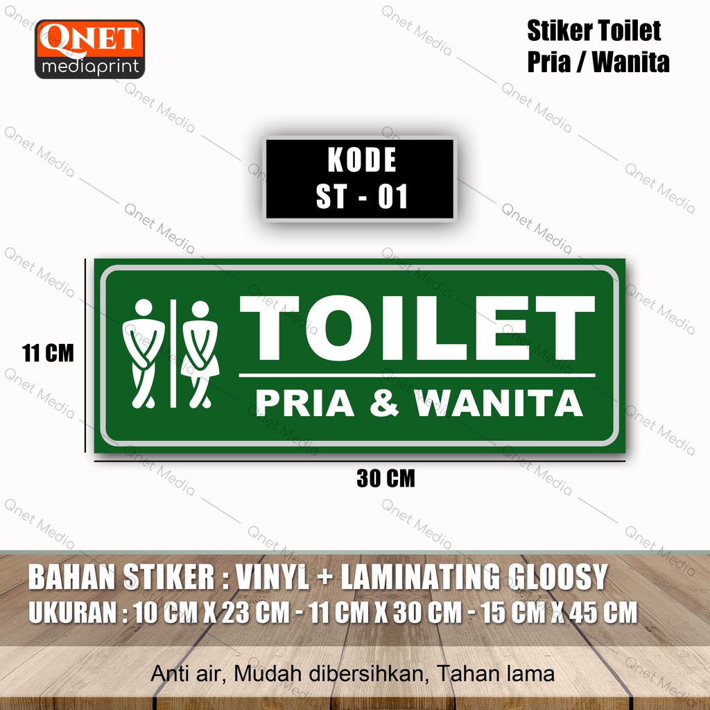 Jual STIKER TOILET PRIA WANITA | BAHAN VINYL + LAMINASI GLOSSY | Shopee ...