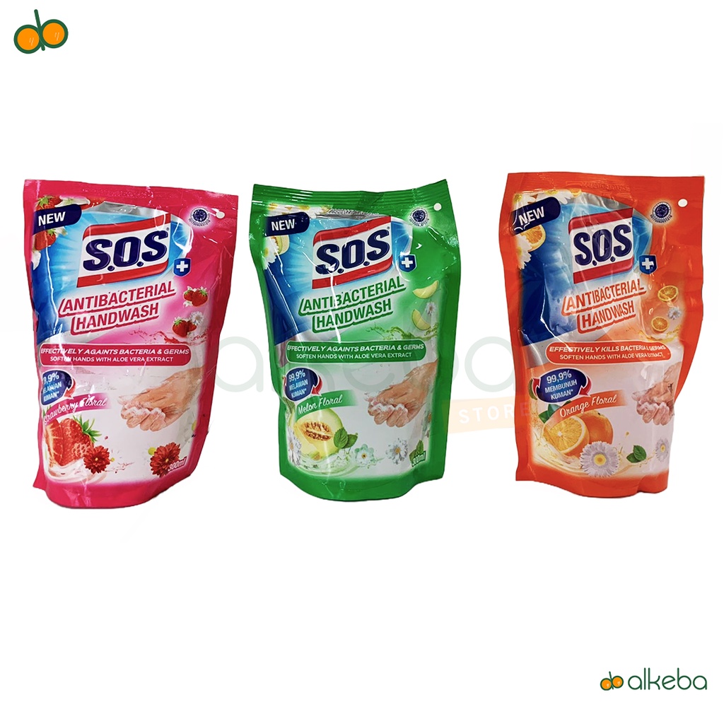 Jual Sabun cuci tangan refill handwash hand soap 300 ml merk SOS ...