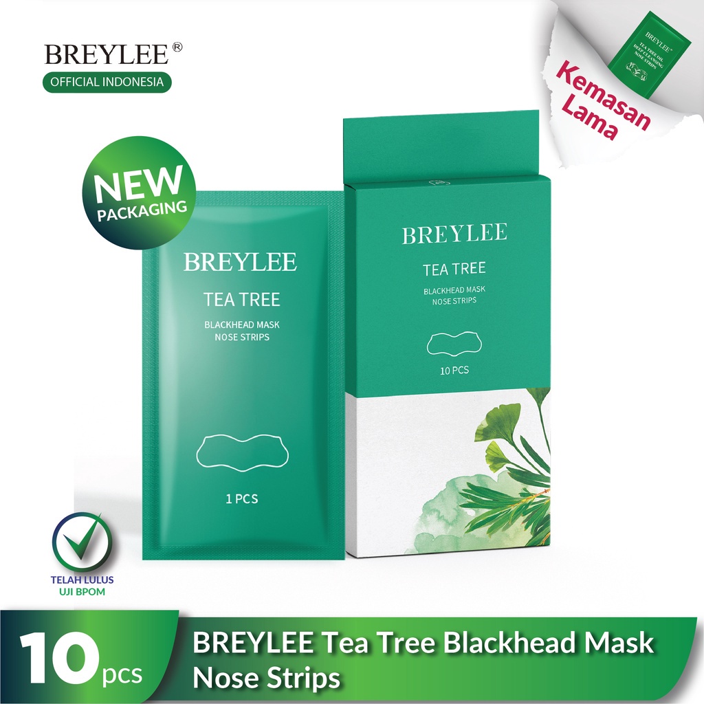 Jual Breylee Tea Tree Blackhead Mask Nose Strips 10 pcs | Shopee Indonesia