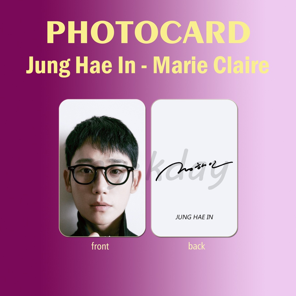 Jual PCA-0147, Photocard Jung Hae In Ma rie Cl aire 2 sisi | Shopee Indonesia
