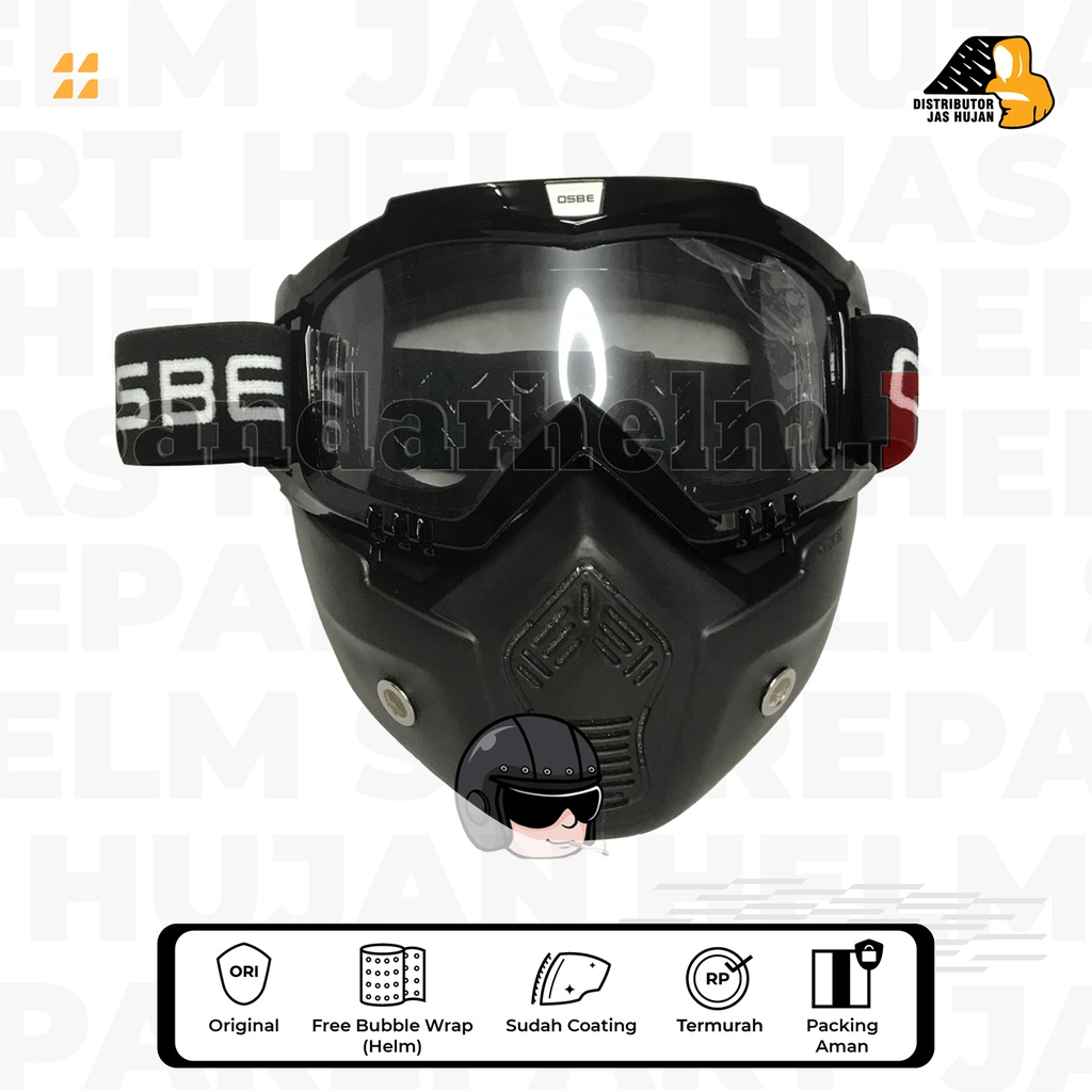 Jual Google Mask Helm / Mask Airsoft merk OSBE (Original) | Shopee ...