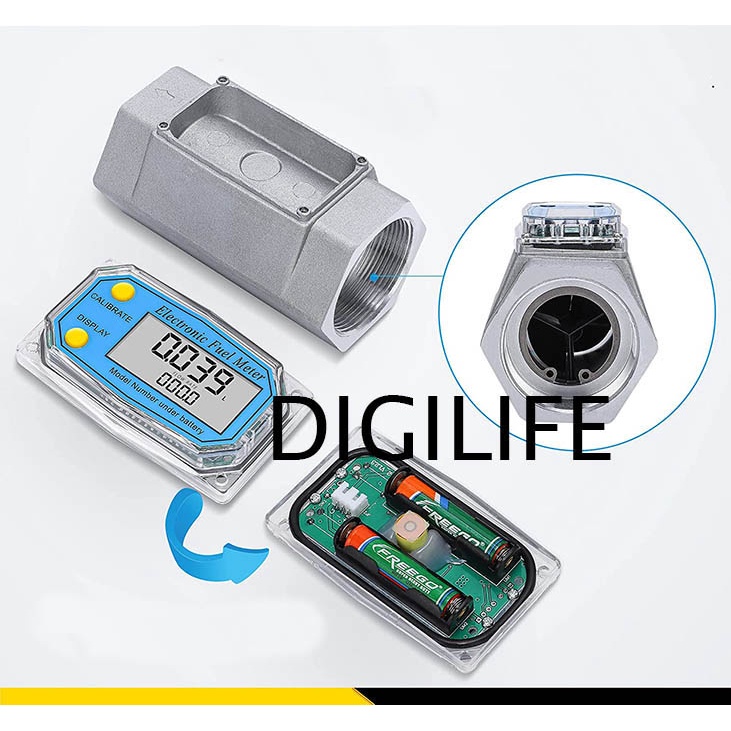 Jual Turbine Water Flow Meter 2" Digital 2 Inci Fuel Solar NPT WG1 2 Inch Diesel WG-1 Air ...