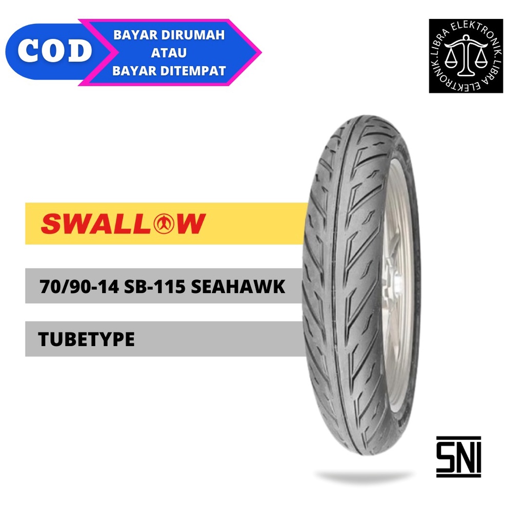 Jual Ban Luar Motor Merek SWALLOW Ukuran 70/90-14 SB-115 Non Tubless ...