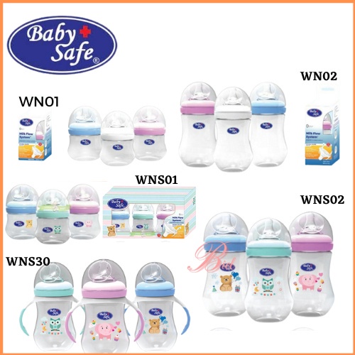 Jual DOT BAYI Baby Safe Wide Neck Bottle WN001 WN002 Babysafe Milk Flow ...