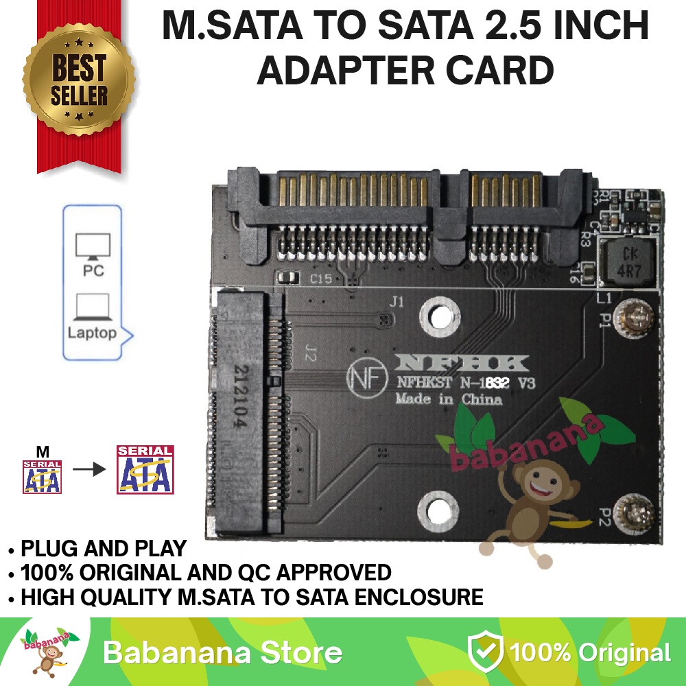 Jual Sata to M.Sata converter msata converter adapter ssd hdd disk ...