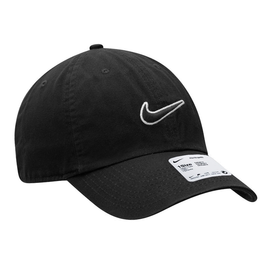 Jual Topi NI^KE Heritage86 Essential Swoosh Baseball Cap Washed Black ...