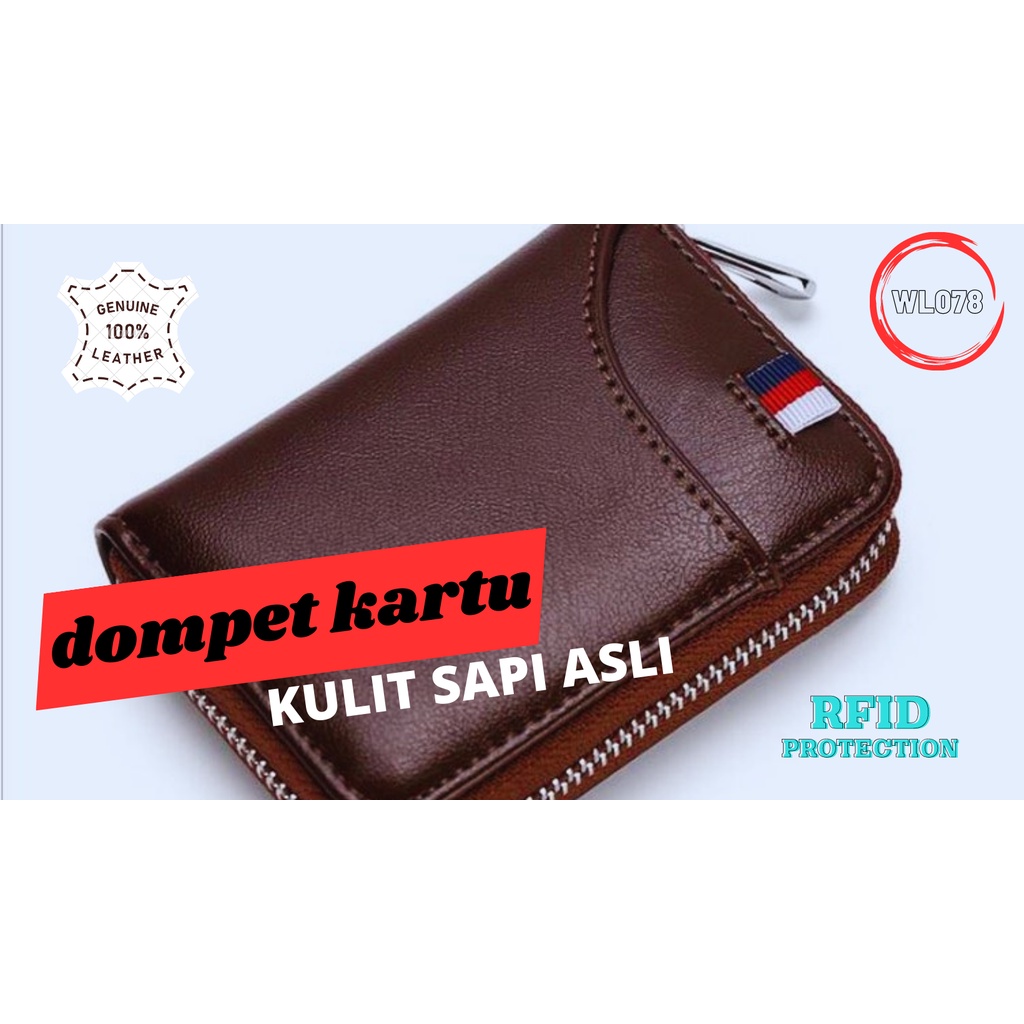 Jual WL078 - DOMPET KARTU KULIT RFID PROTECTION MINI PRIA WANITA ...