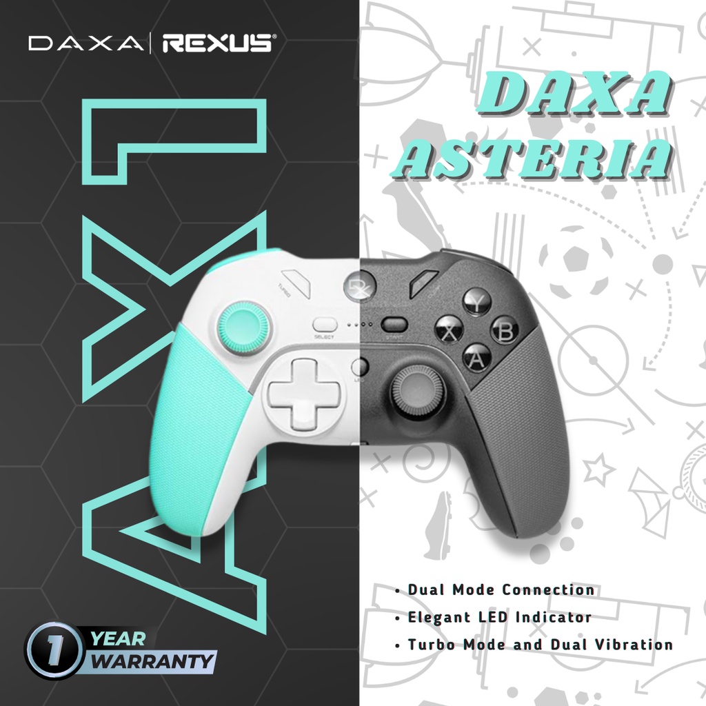 Jual Gamepad Rexus Daxa Asteria AX1 V2 Wireless 2.4GHz Dual Vibration AntiSlip | Shopee Indonesia