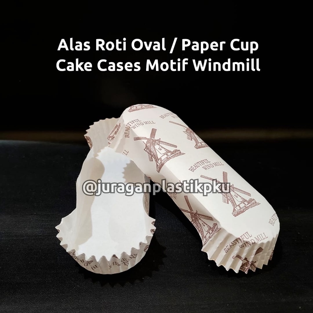 Jual Alas Roti Oval Lonjong Motif / Paper Cup Bread Case / Bakery Cases ...