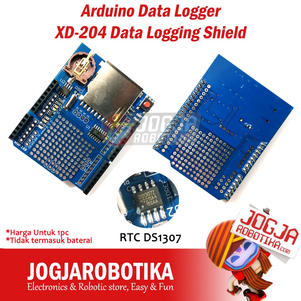 Jual Arduino Data Logger Xd 204 Xd204 Data Logging Shield Rtc Ds1307