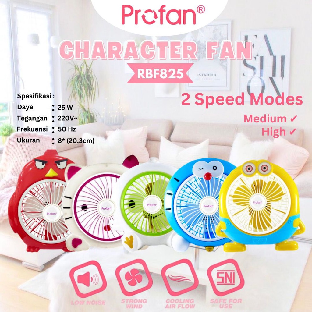 Jual Kipas Angin Meja / Box Fan Karakter Profan 8 Inch | Shopee Indonesia