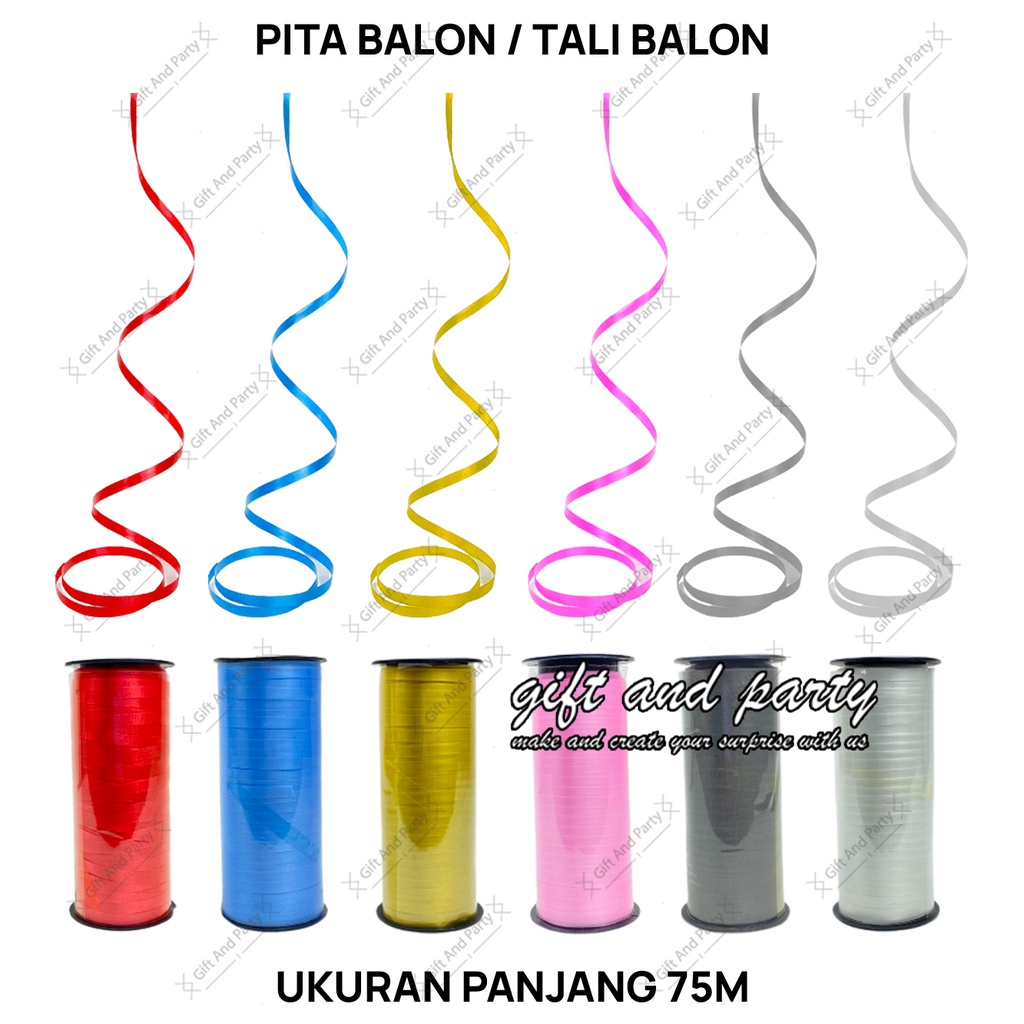 Jual Pita Balon / Pita Ribbon / Pita Helium / Pita Ribon / Pita ...