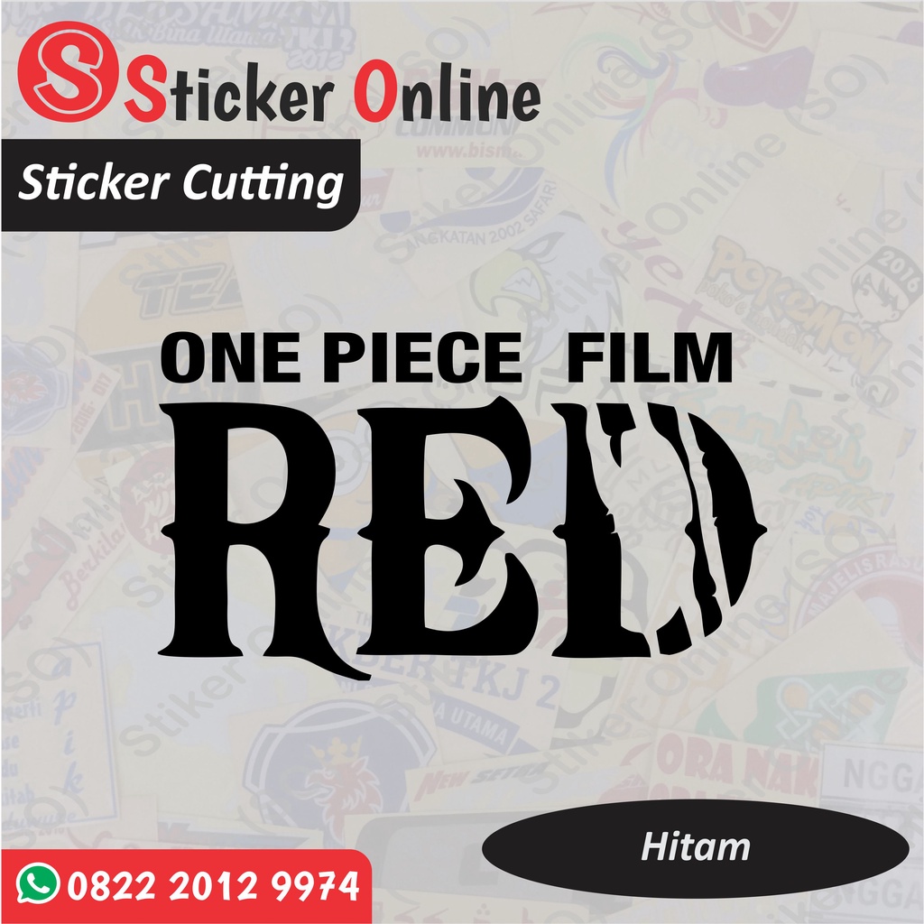 Jual Stiker One Piece RED | Sticker Cutting Logo One Piece RED Motor ...