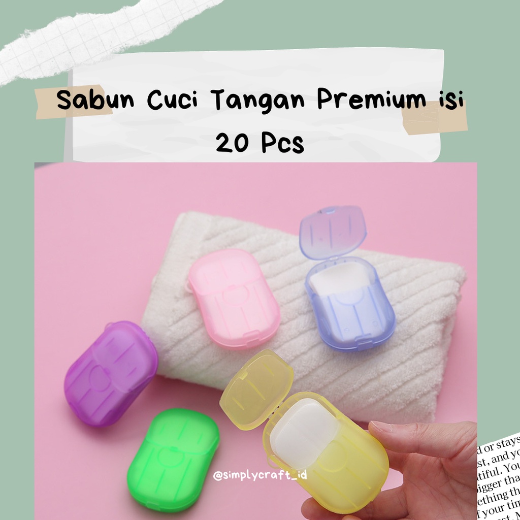 Jual Simply Craft ID - Isi 20 Pcs Sabun Cuci Tangan Kertas Sabun Kertas ...